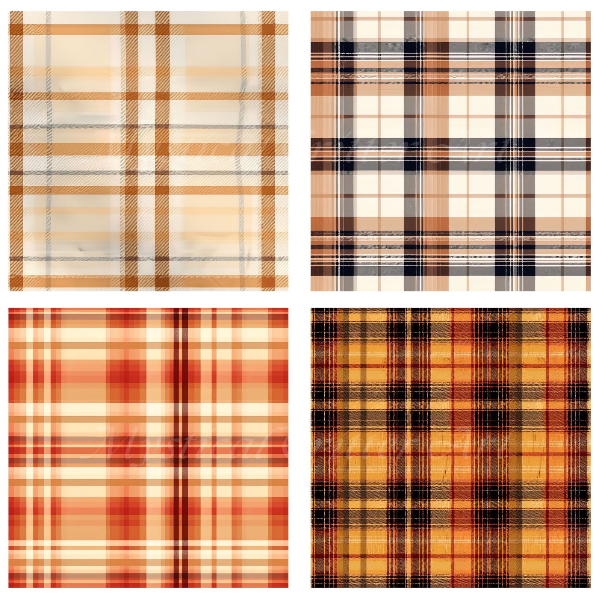 Fall Plaid Linen Digital Paper, Seamless Rustic Autumn Printable ...