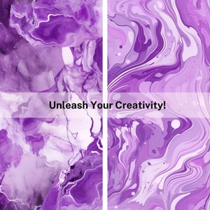 Purple Marble Digital Paper, Seamless Marble Texture Backgrounds ...