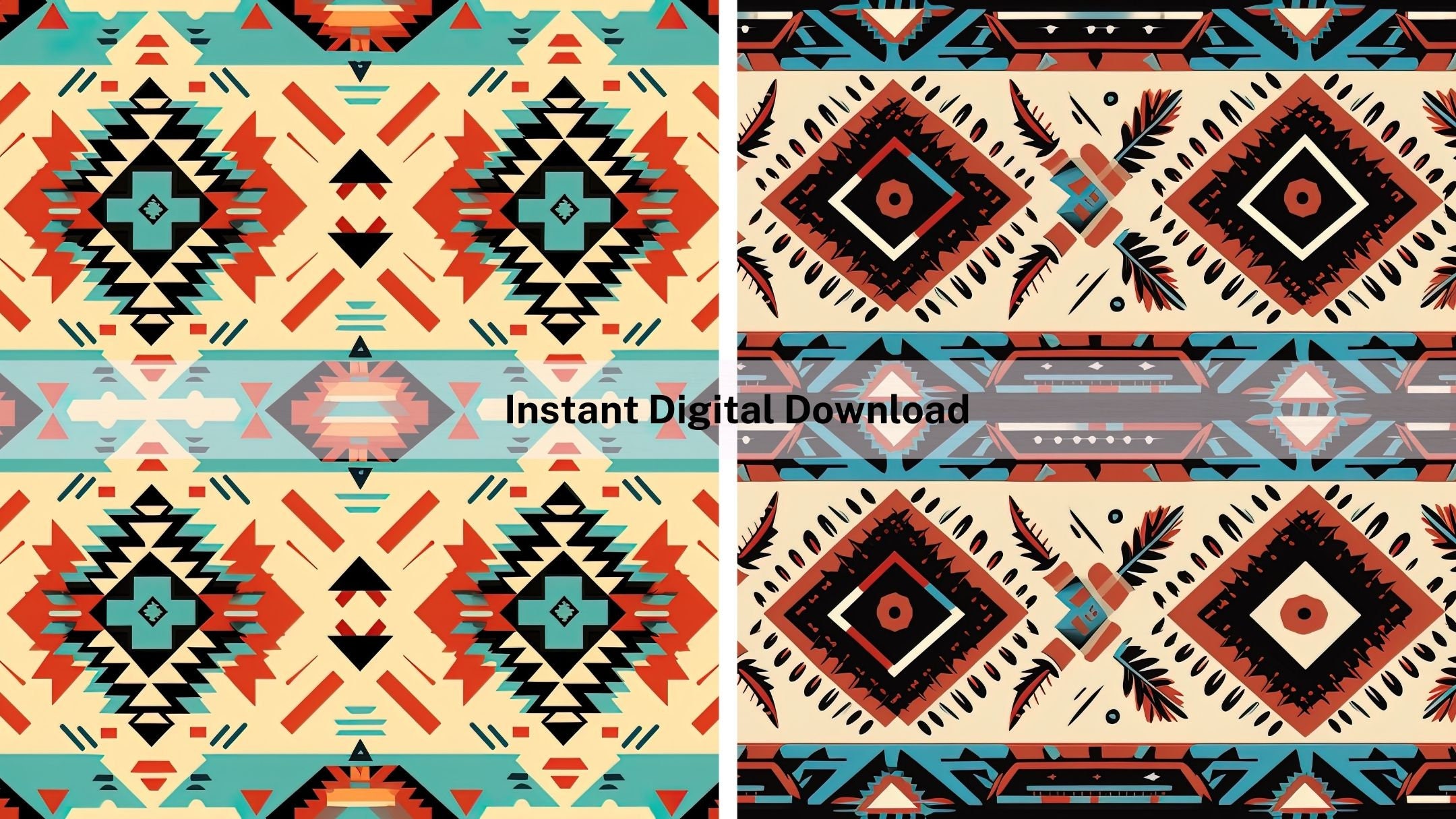 Navajo Inspired Digital Paper Seamless Pattern Backgrounds - Etsy
