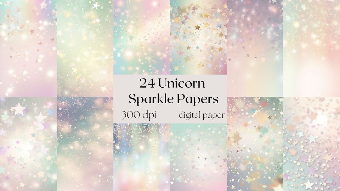 Pastel Watercolor Digital Paper, Pastel Stars Digital Paper Printable ...
