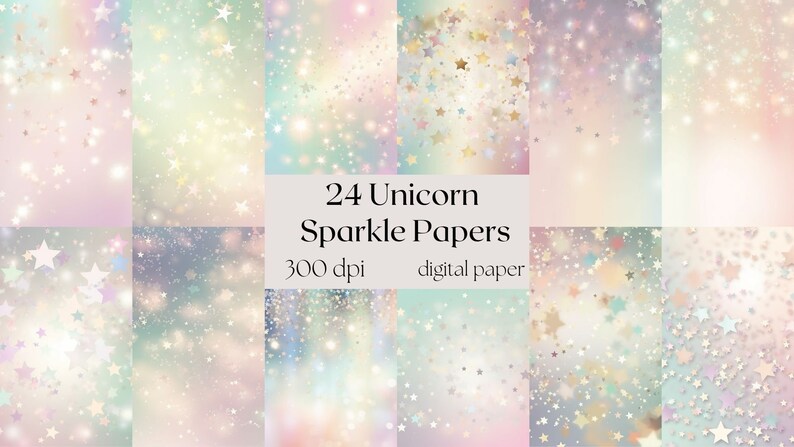 Pastel Watercolor Digital Paper Pastel Stars Digital Paper - Etsy