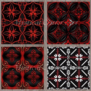 Gothic Cross Digital Paper, Seamless Gothic Cross Pattern Backgrounds ...