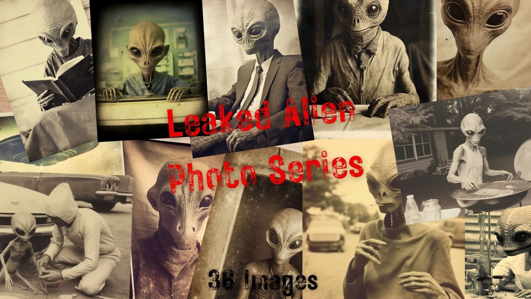 Leaked Alien Photo Series, 36 Alien Vintage Junk Journal Image Bundle ...