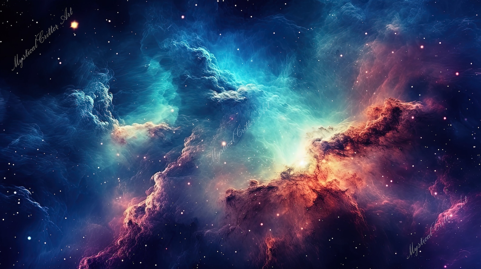 Dark Galaxy Backgrounds Vol. 1, Galaxy Computer Wallpaper Stars and Clouds Digital Wallpaper ...