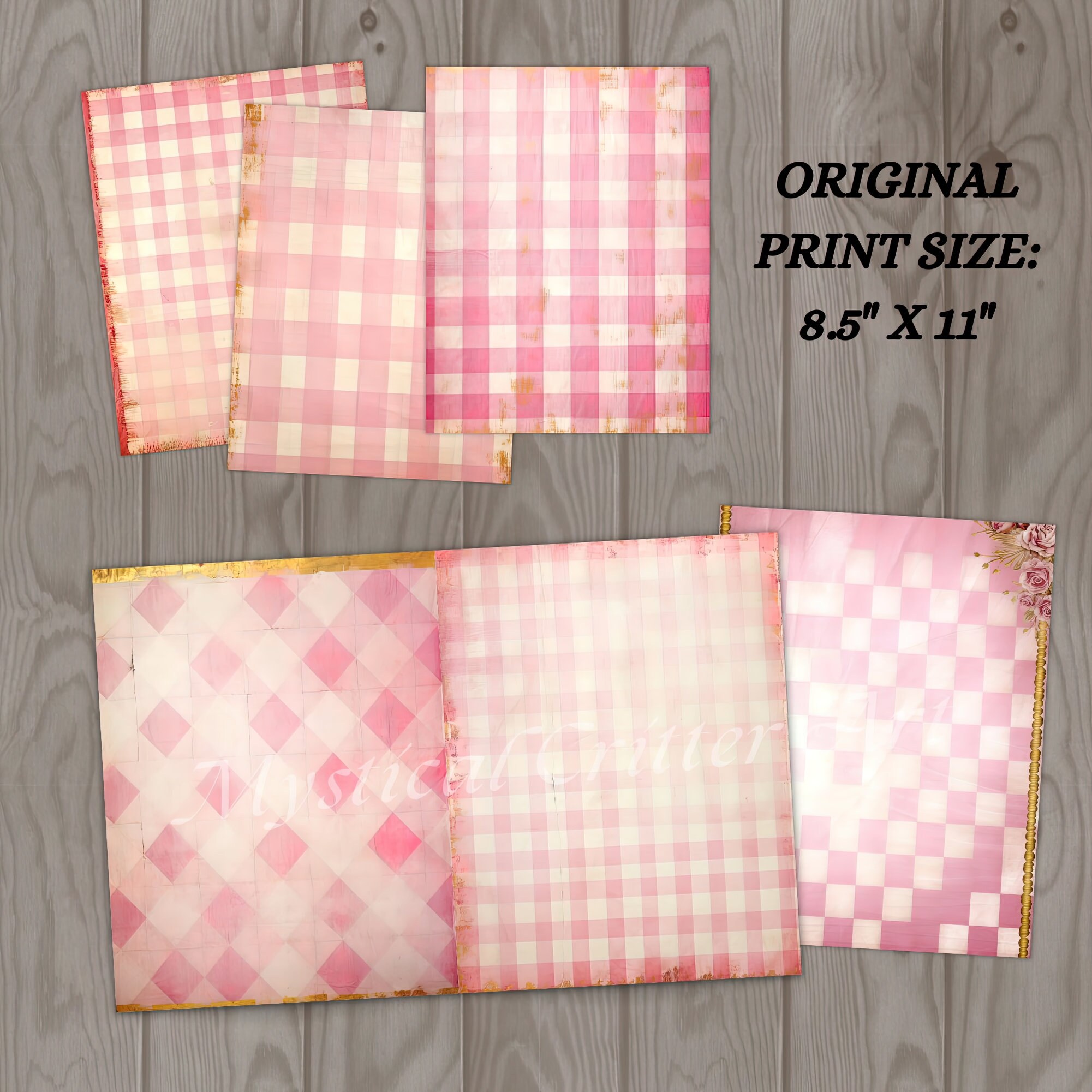Printable Pink Paper: Damask, Stripes, Dots, Hearts, Distressed Texture ...