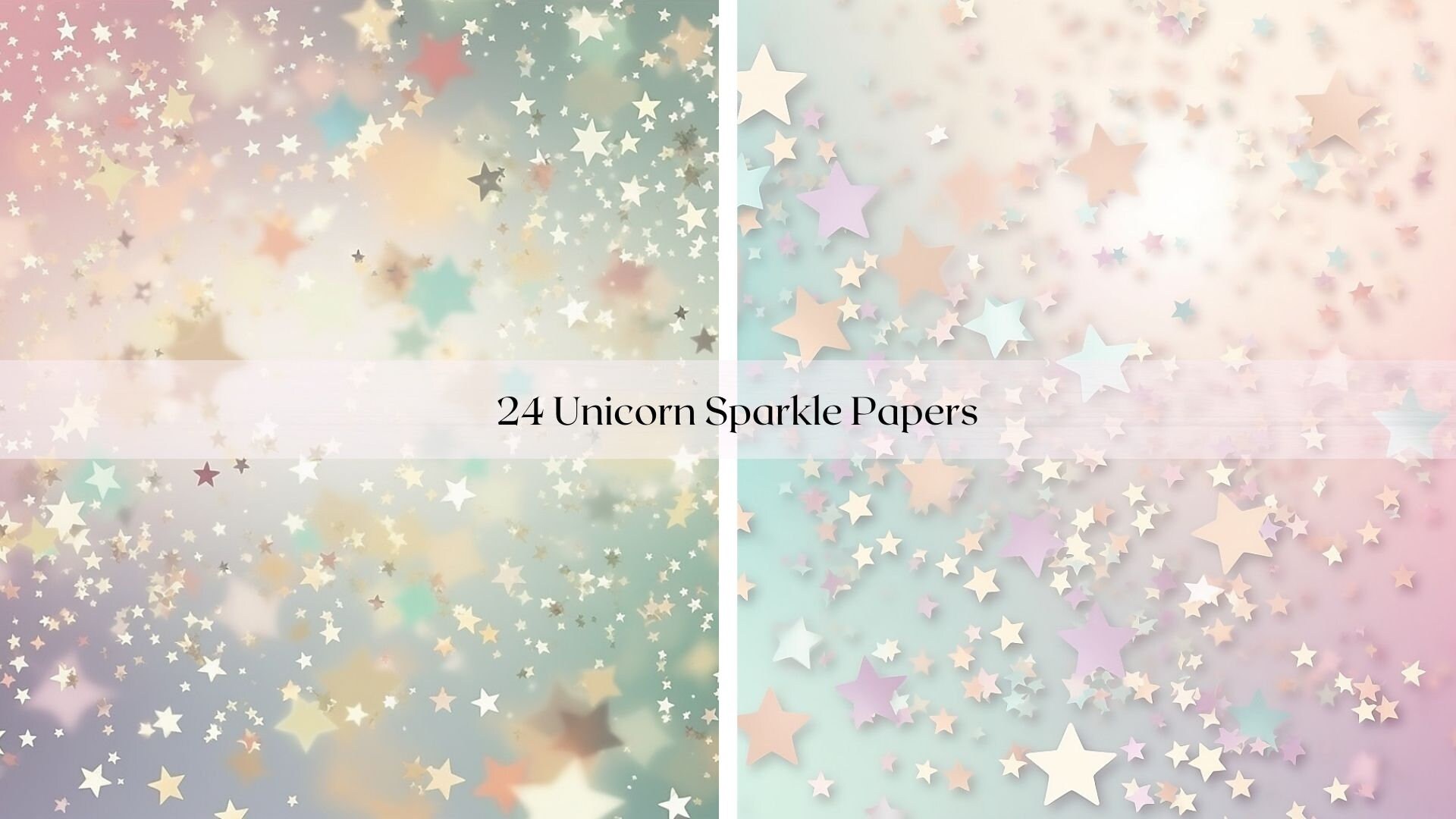 Pastel Watercolor Digital Paper Pastel Stars Digital Paper - Etsy
