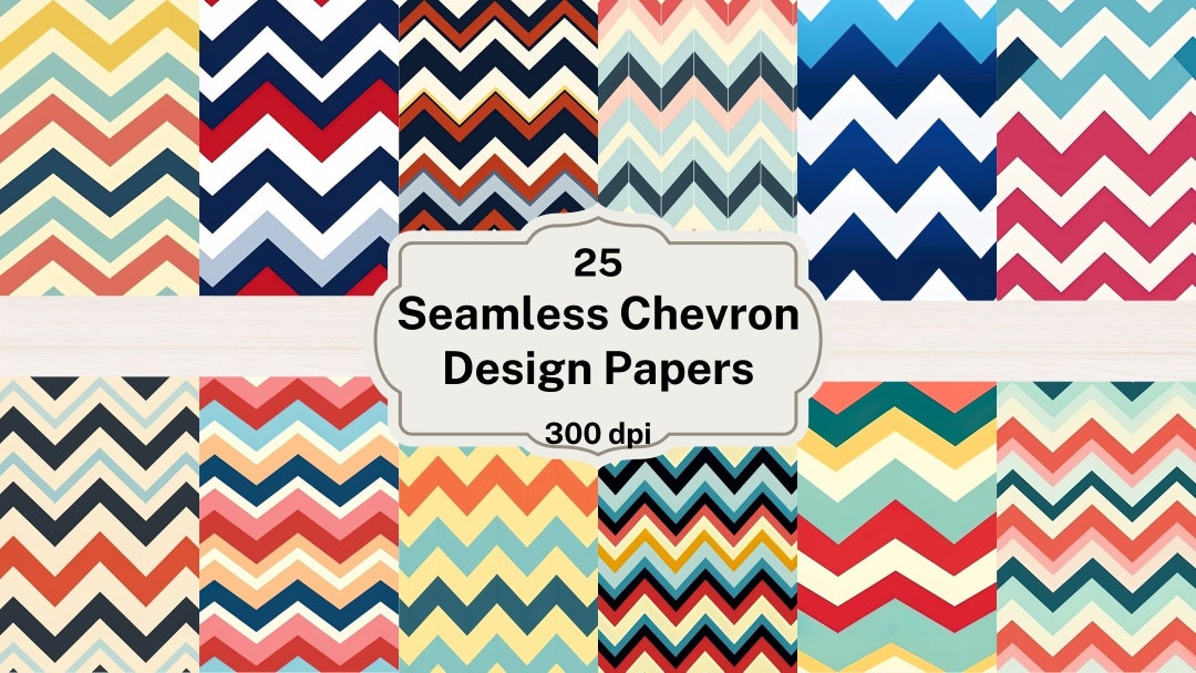 Chevron Design Digital Paper, Seamless Pattern Backgrounds Printable ...