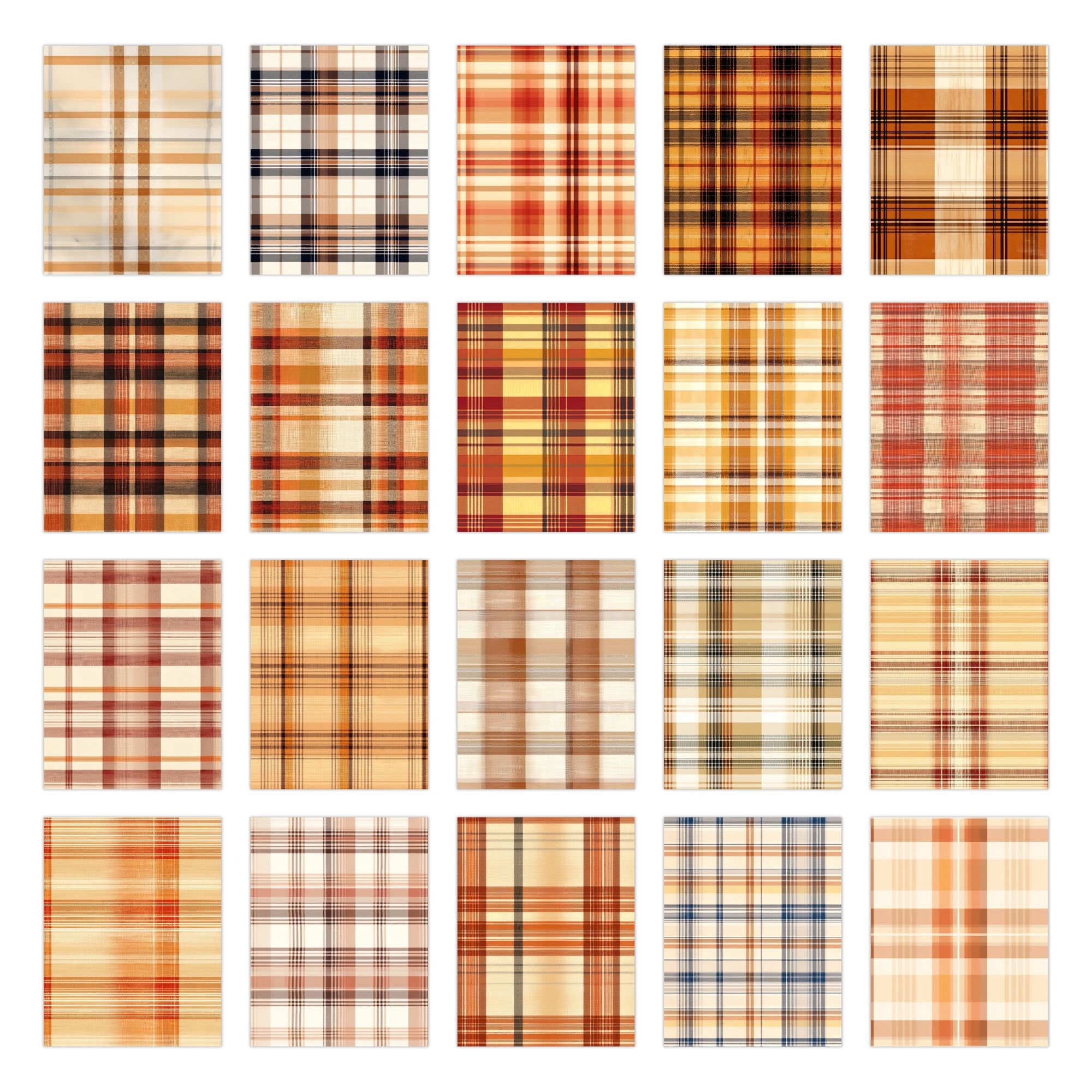 Fall Plaid Linen Digital Paper, Seamless Rustic Autumn Printable ...