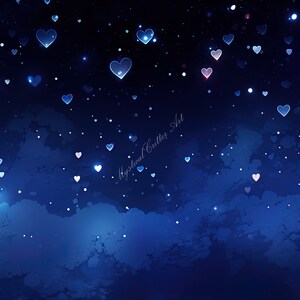 Heart Night Sky Desktop Wallpapers, Fantasy Night Sky Computer ...