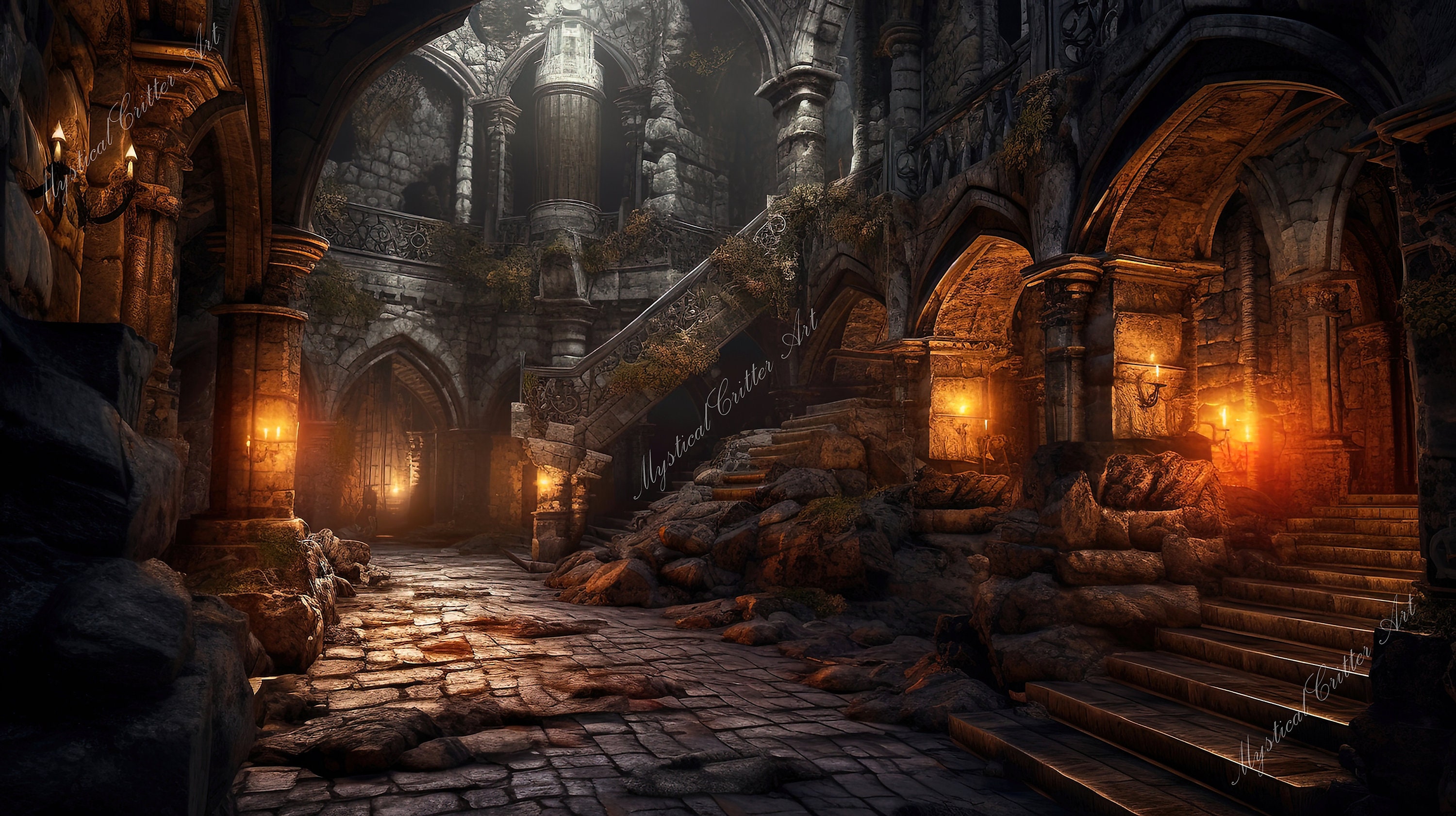 Dungeon Digital Wallpaper Images Desktop Backgrounds Computer - Etsy