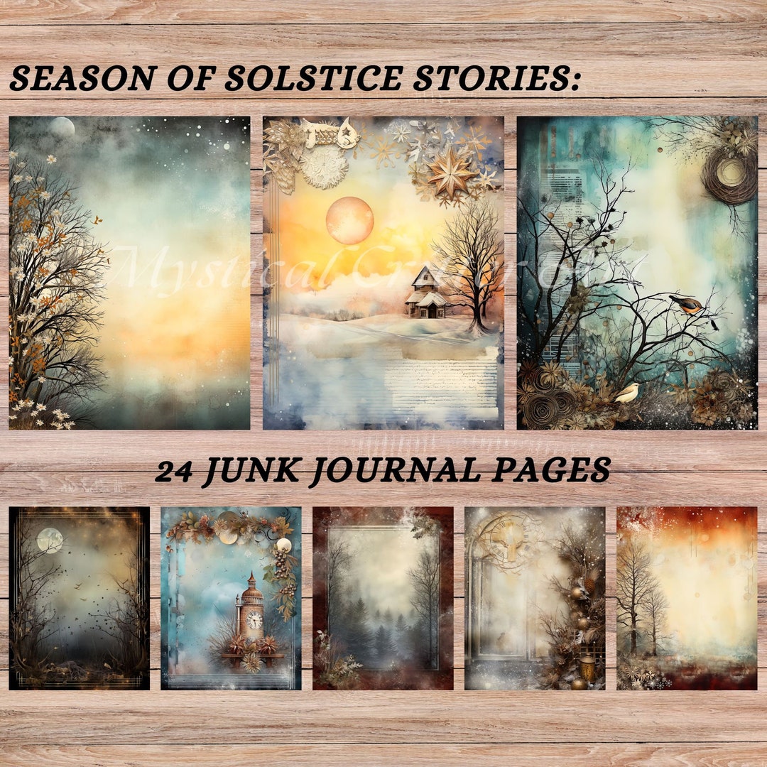 Season of Solstice Journal Paper Printable Junk Journal Pages for Self ...
