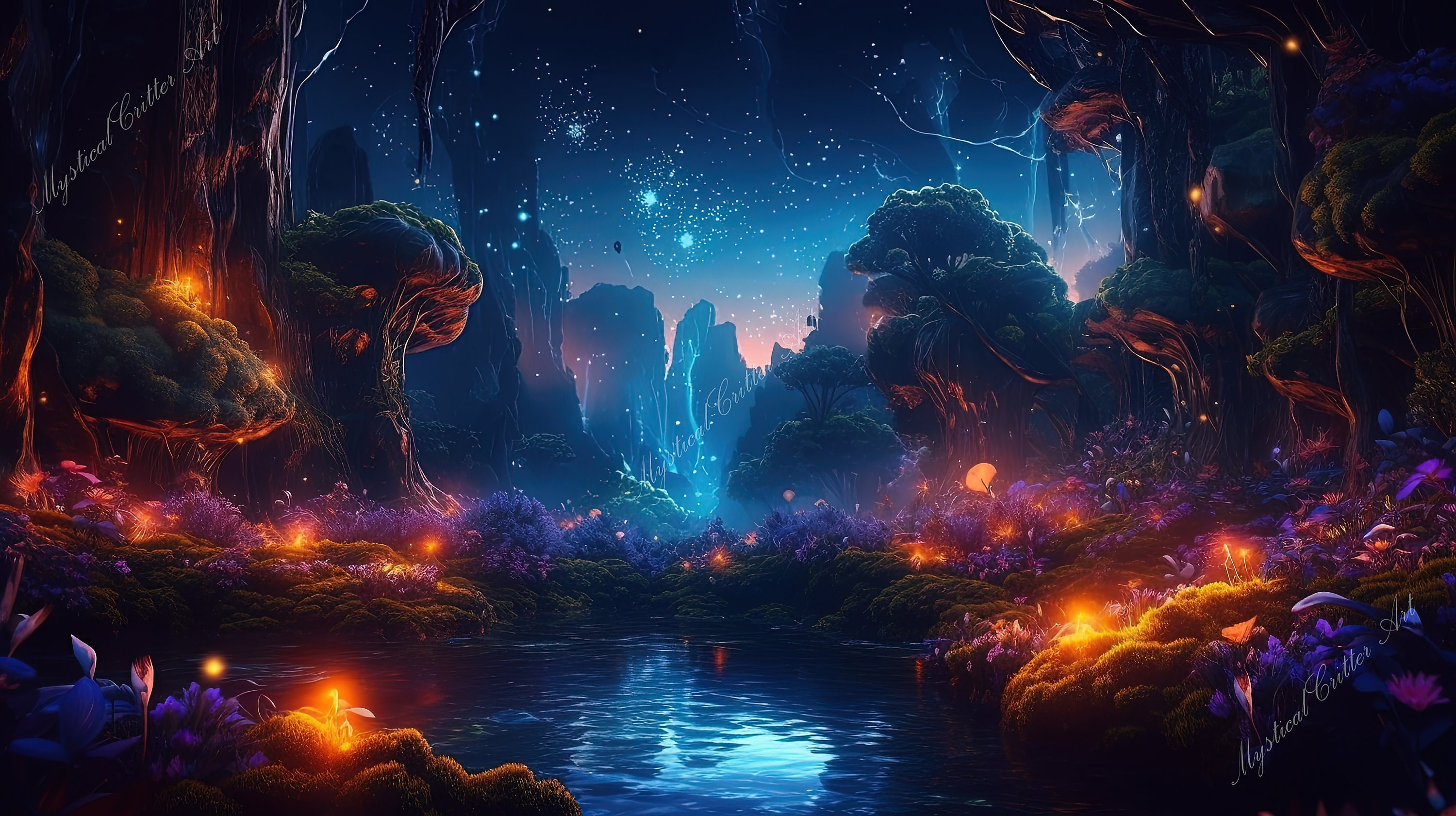 5 Magical Backgrounds, Computer Wallpaper, Digital Wallpaper, Desktop ...