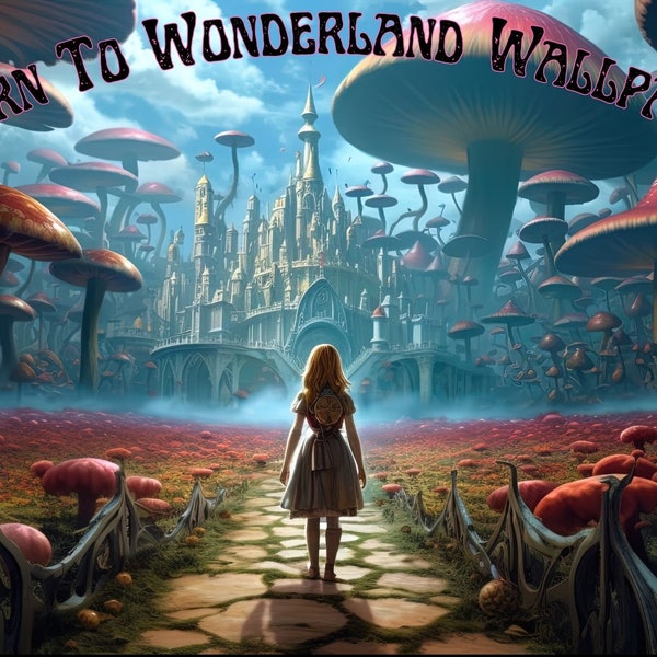 Desktop Wallpaper Alice in Wonderland - Etsy
