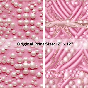 Pink Pearl Digital Paper, Seamless Pearl Pattern Backgrounds Printable ...