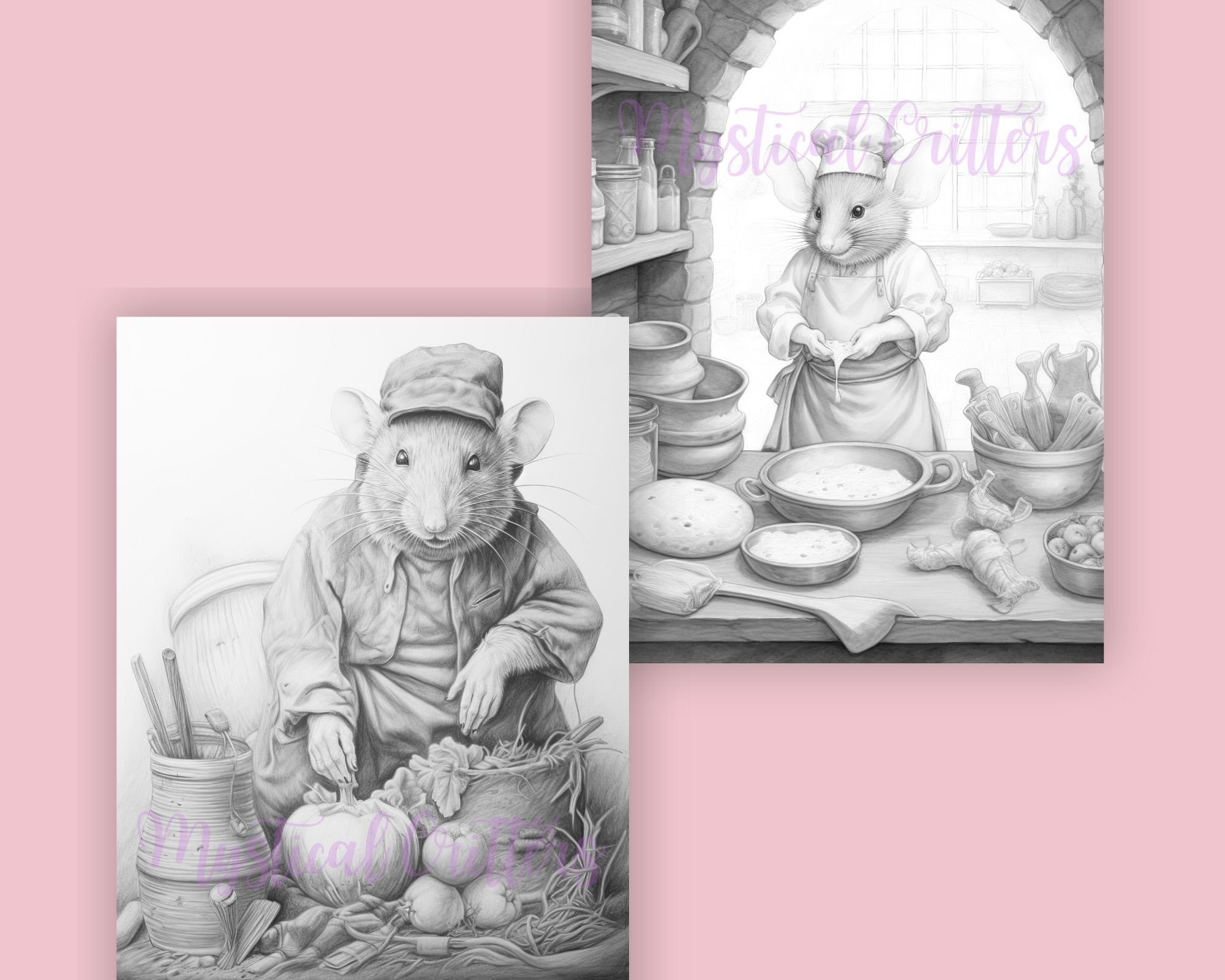 Medieval Mice Coloring Book 50 Coloring Pages for Adults and - Etsy