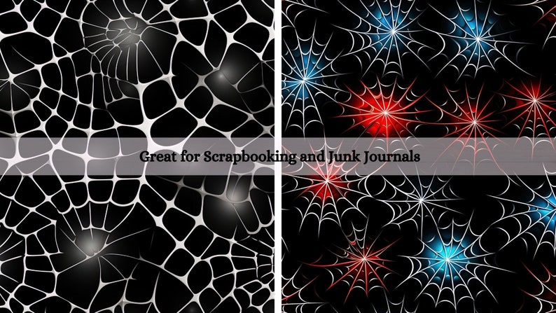 Spider Web Digital Paper Seamless Spider Web Pattern - Etsy