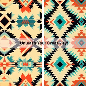 Navajo Inspired Digital Paper, Seamless Pattern Backgrounds Printable ...