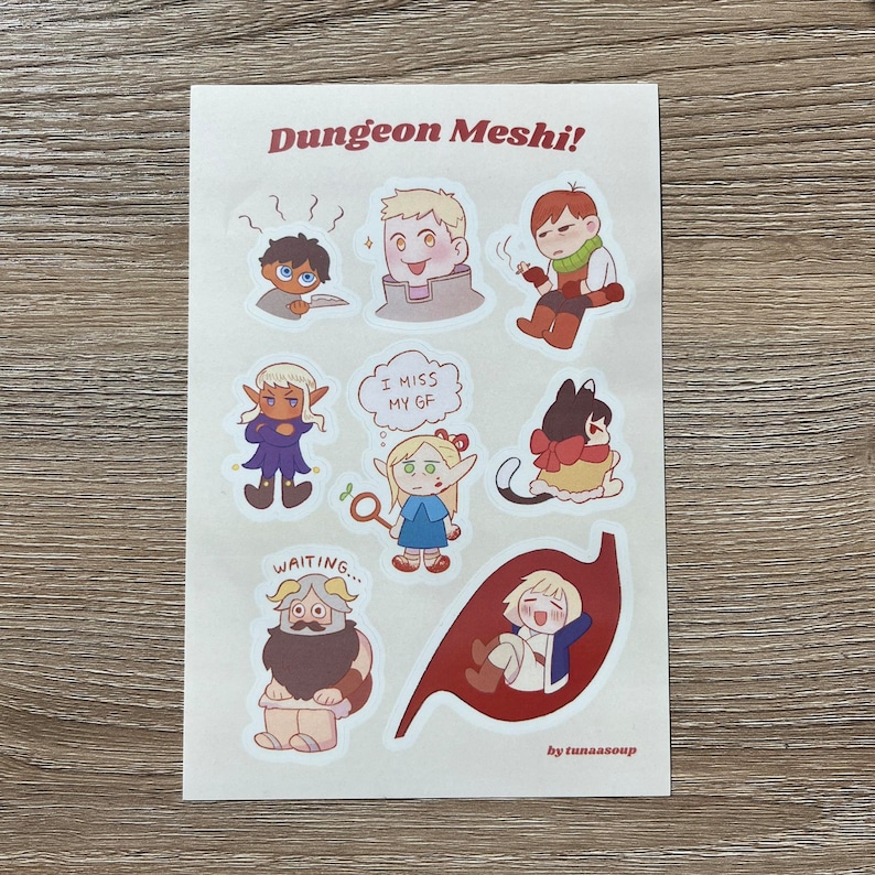 Dungeon Meshi Sticker Sheet - Etsy