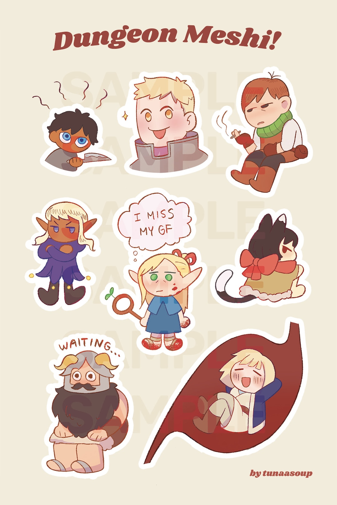 Dungeon Meshi Sticker Sheet - Etsy