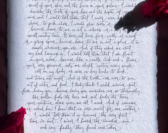 If My Love for You Could Be Measured, Love Poem, A4 Poetry Print ...