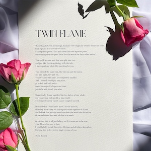Twin Flame Love Poem A4 Poetry Print Anniversary Gift - Etsy