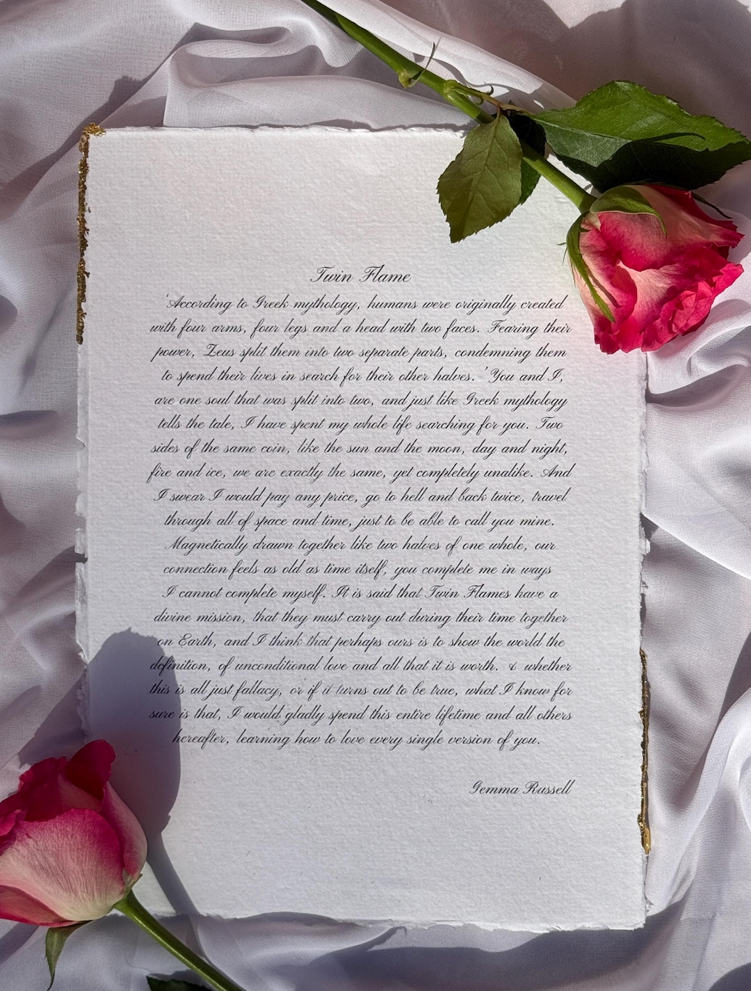 Twin Flame | Love Poem | A4 Poetry Print | Anniversary Gift - Etsy