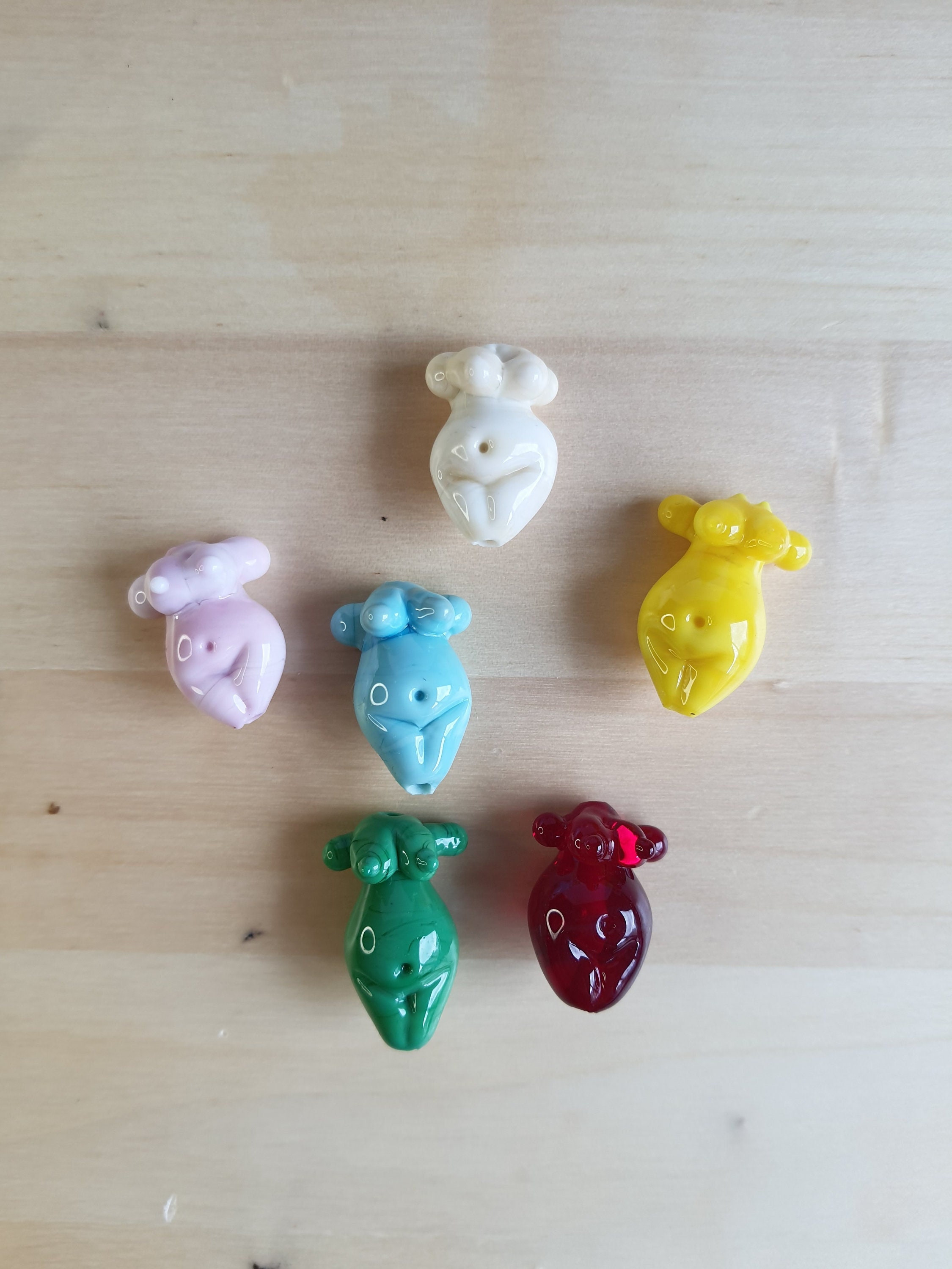 Goddess Glass Beads, Lampwork Woman Bead, Fertility Goddess, Venus of ...