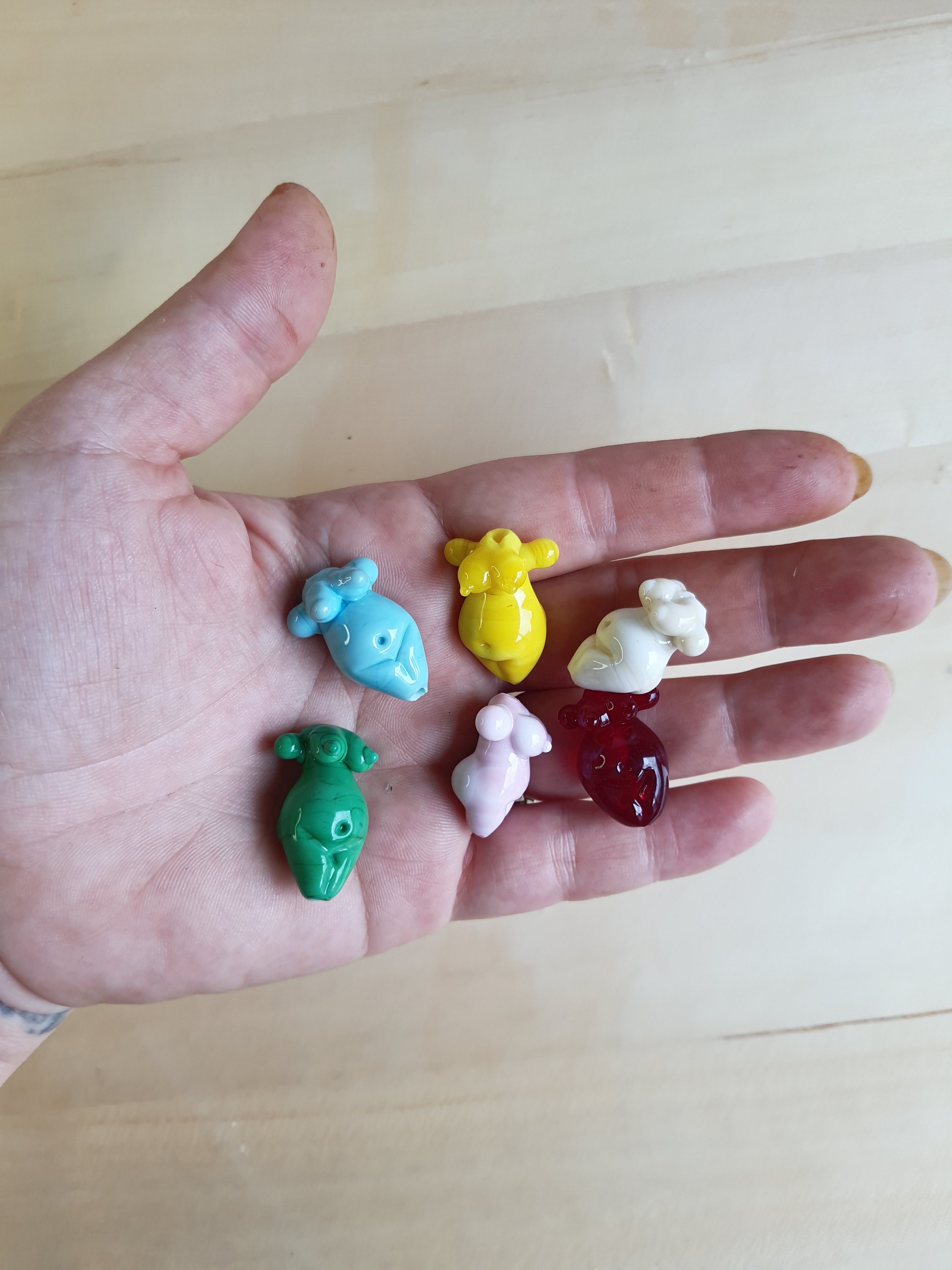 Goddess Glass Beads, Lampwork Woman Bead, Fertility Goddess, Venus of ...