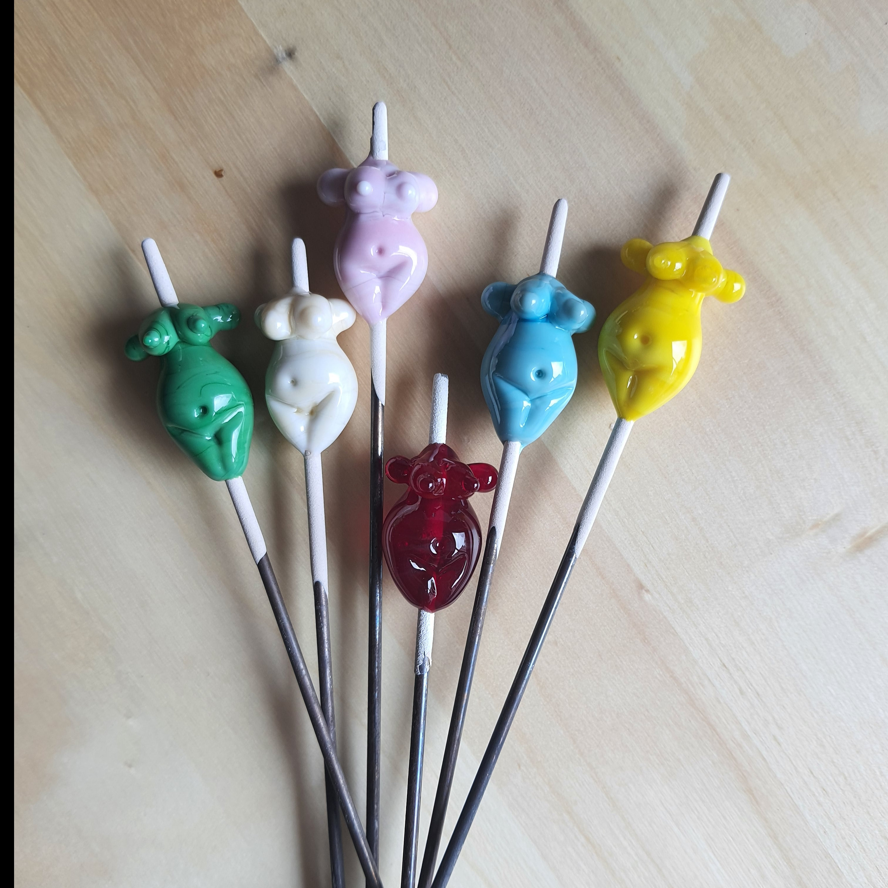 Goddess Glass Beads, Lampwork Woman Bead, Fertility Goddess, Venus of ...