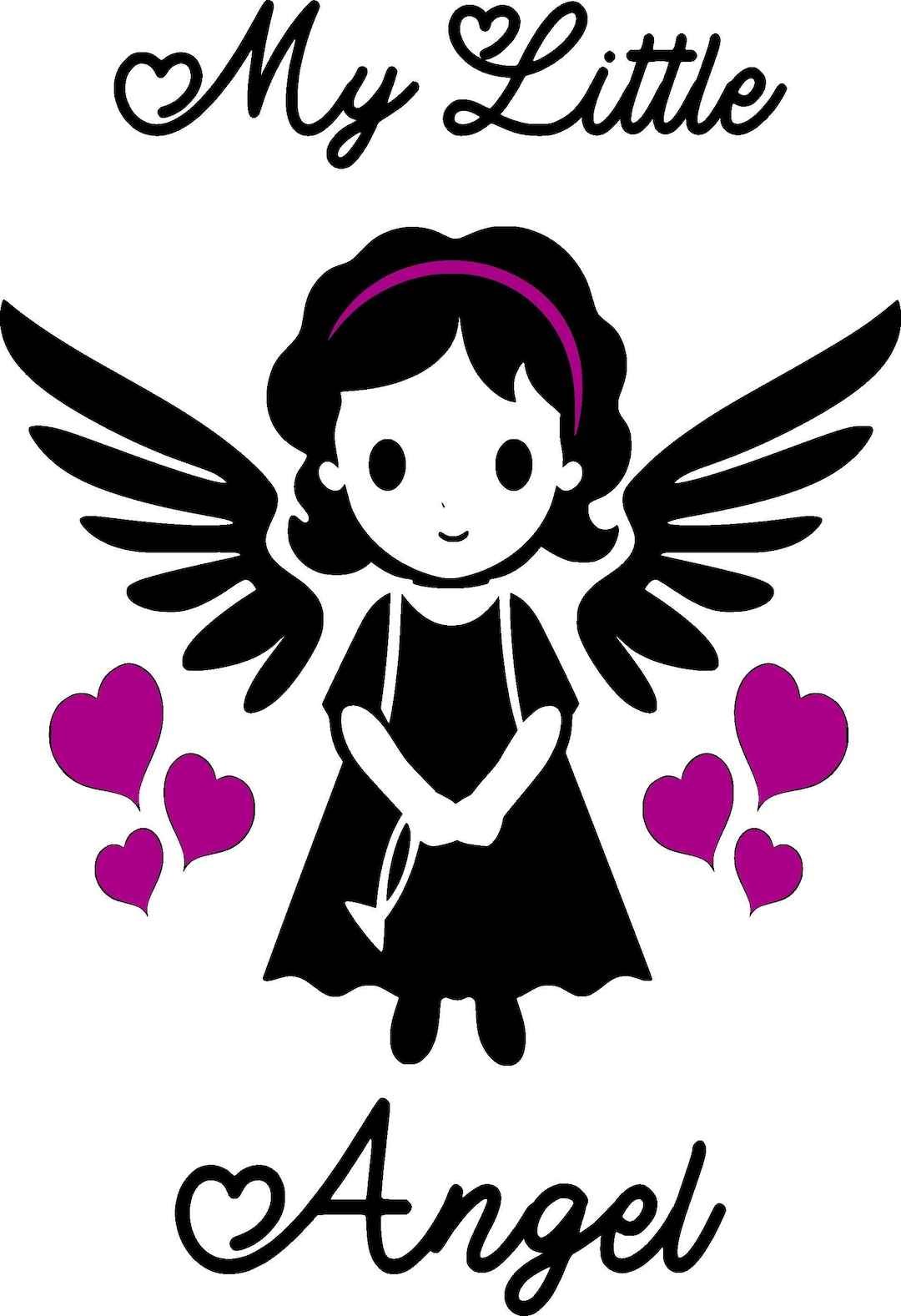 My Little Angel, Little Angel SVG, Little Angel PNG, Little Angel DXF ...