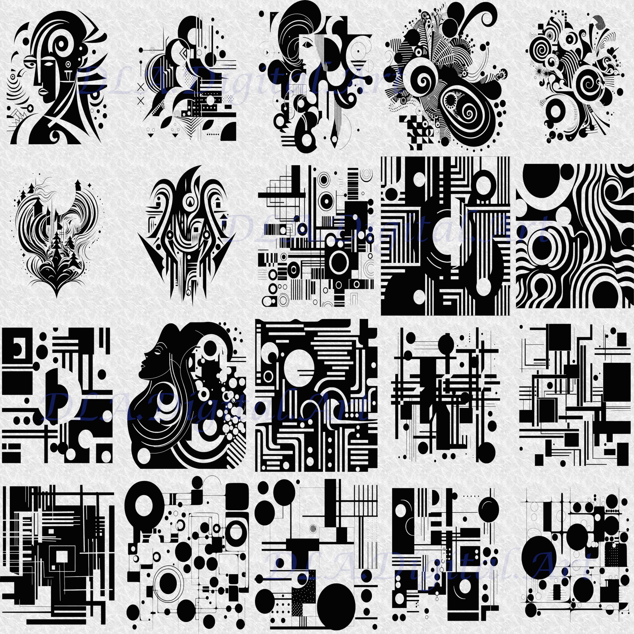 Abstract Shape Silhouette Bundle,abstract Shape Svg,abstract Shape Png ...