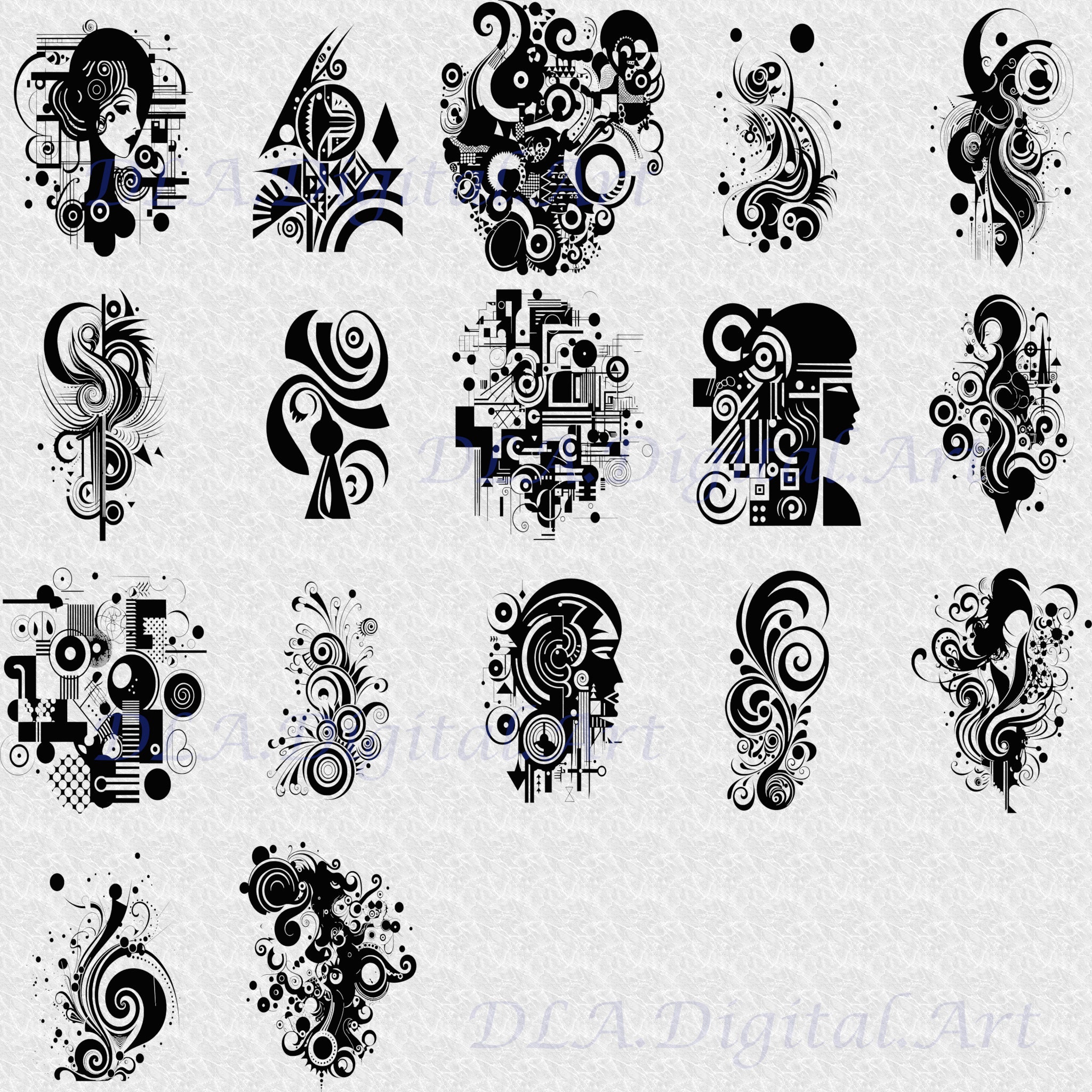 Abstract Shape Silhouette Bundle,abstract Shape Svg,abstract Shape Png ...