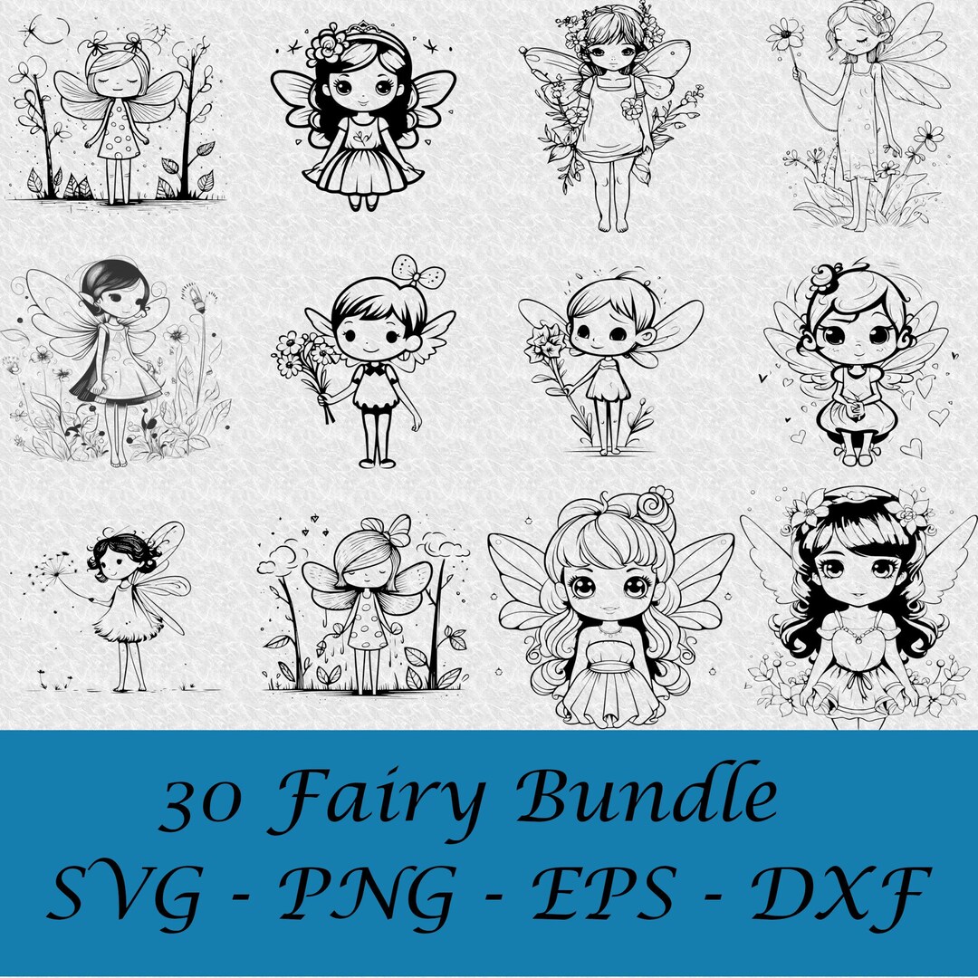 Fee Silhouette Bundle, Fee SVG, Fee PNG, Fee DXF, Fee Silhouette SVG ...