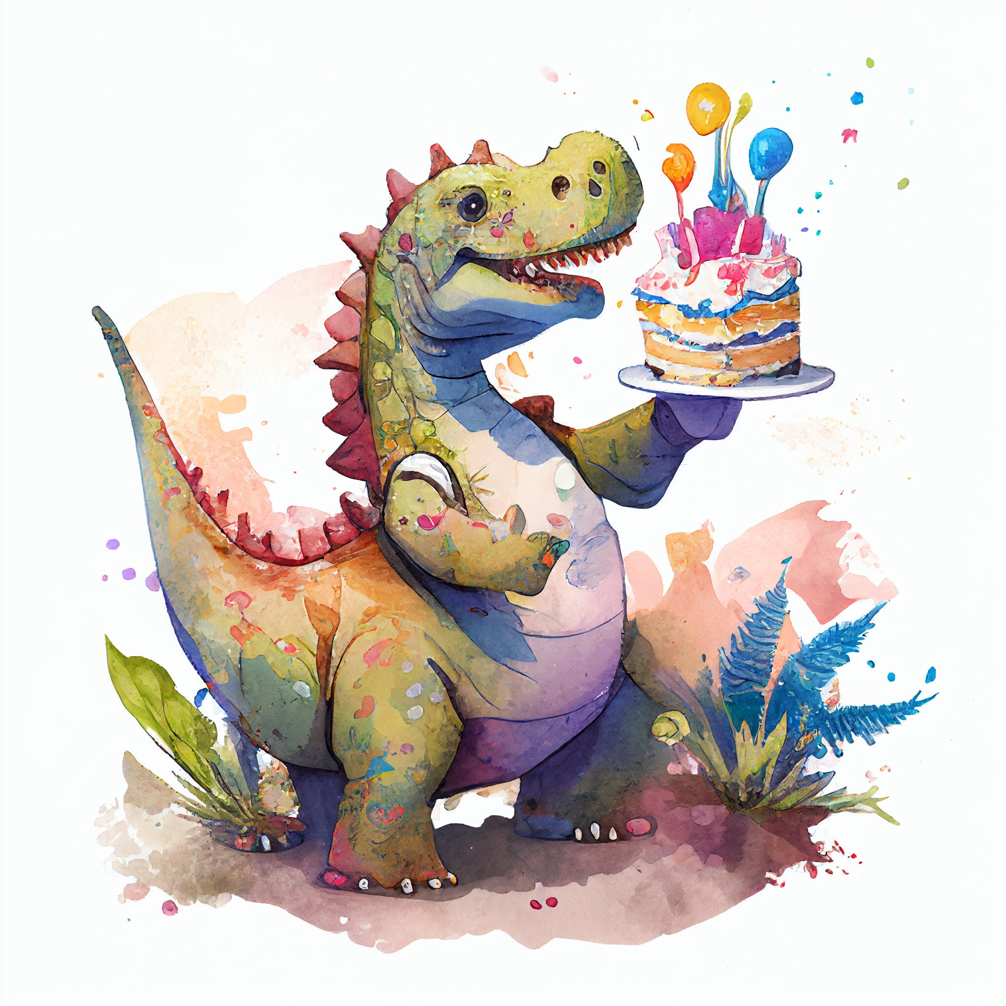 Birthday Dinosaurs Clip Art, 20 High Quality Pngs, Transparent ...