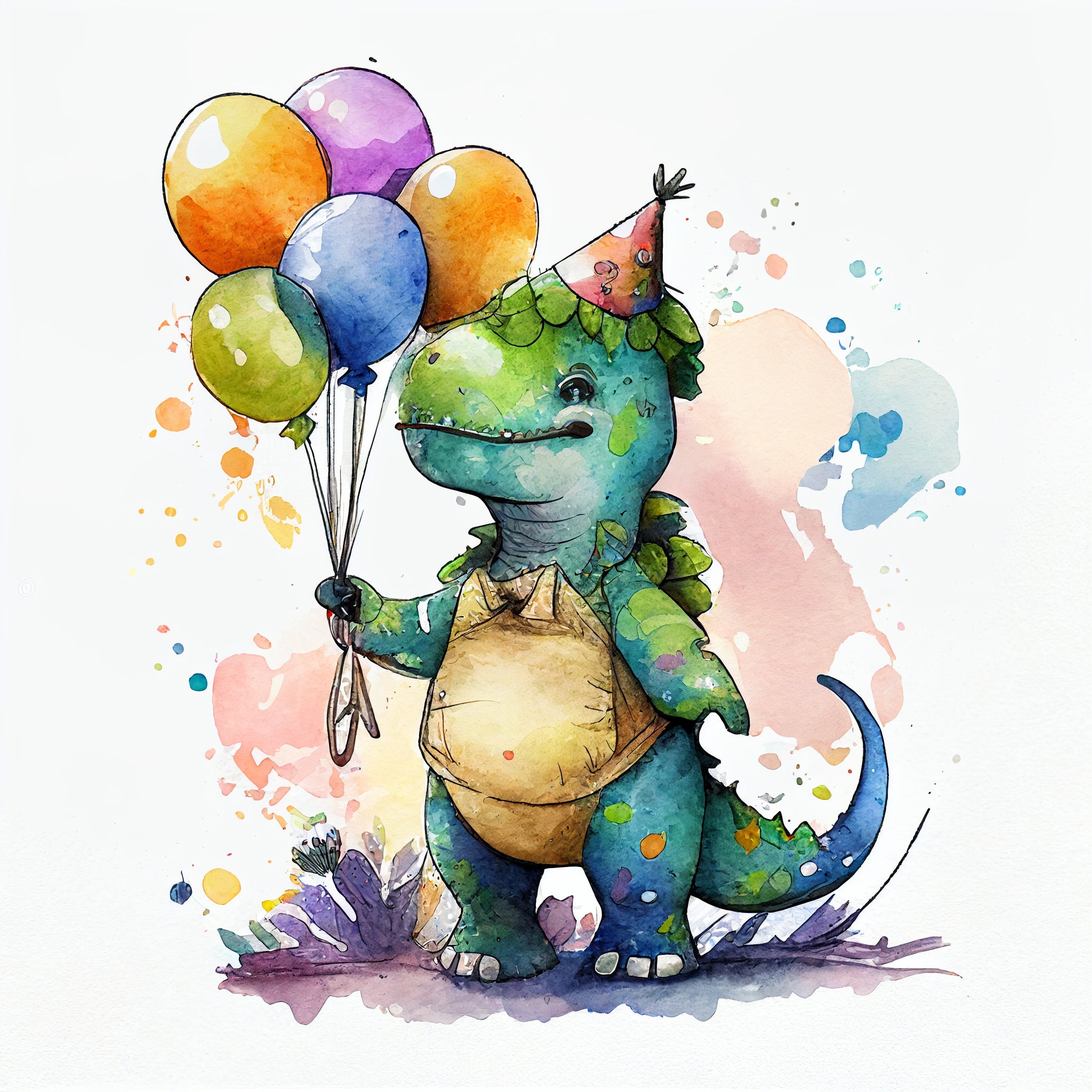 Birthday Dinosaurs Clip Art, 20 High Quality Pngs, Transparent ...
