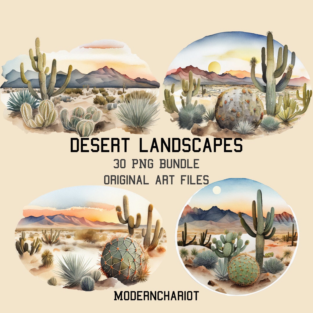 Desert Landscapes Clip Art, 30 High Quality Pngs, Transparent ...