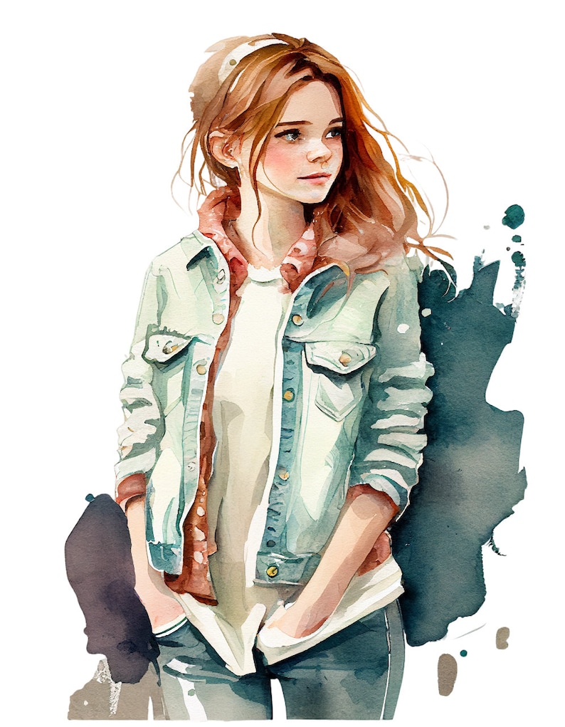 Teen Girls Clip Art - Set 2, 20 High Quality Pngs, Transparent ...