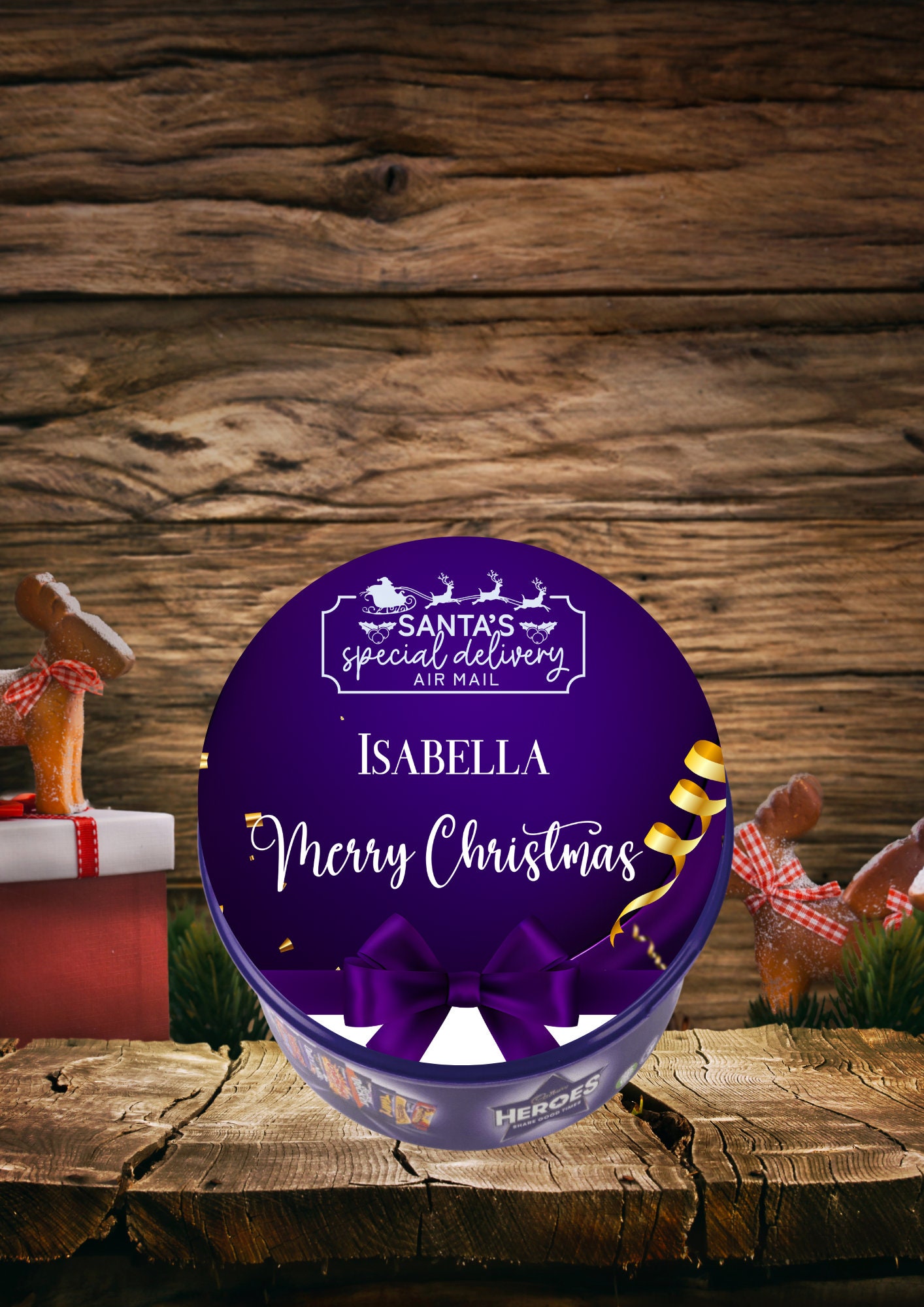 Cadbury Heroes Christmas Sticker Custom Labels for Heroes - Etsy