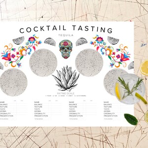 Cocktail Competition Tasting Score Card Printable, Cocktail Tasting ...