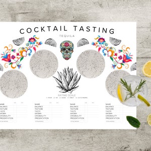 Cocktail Competition Tasting Score Card Printable, Cocktail Tasting ...