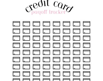 Credit Card Debt Payoff Debt Free Instant Printable Chart - Etsy