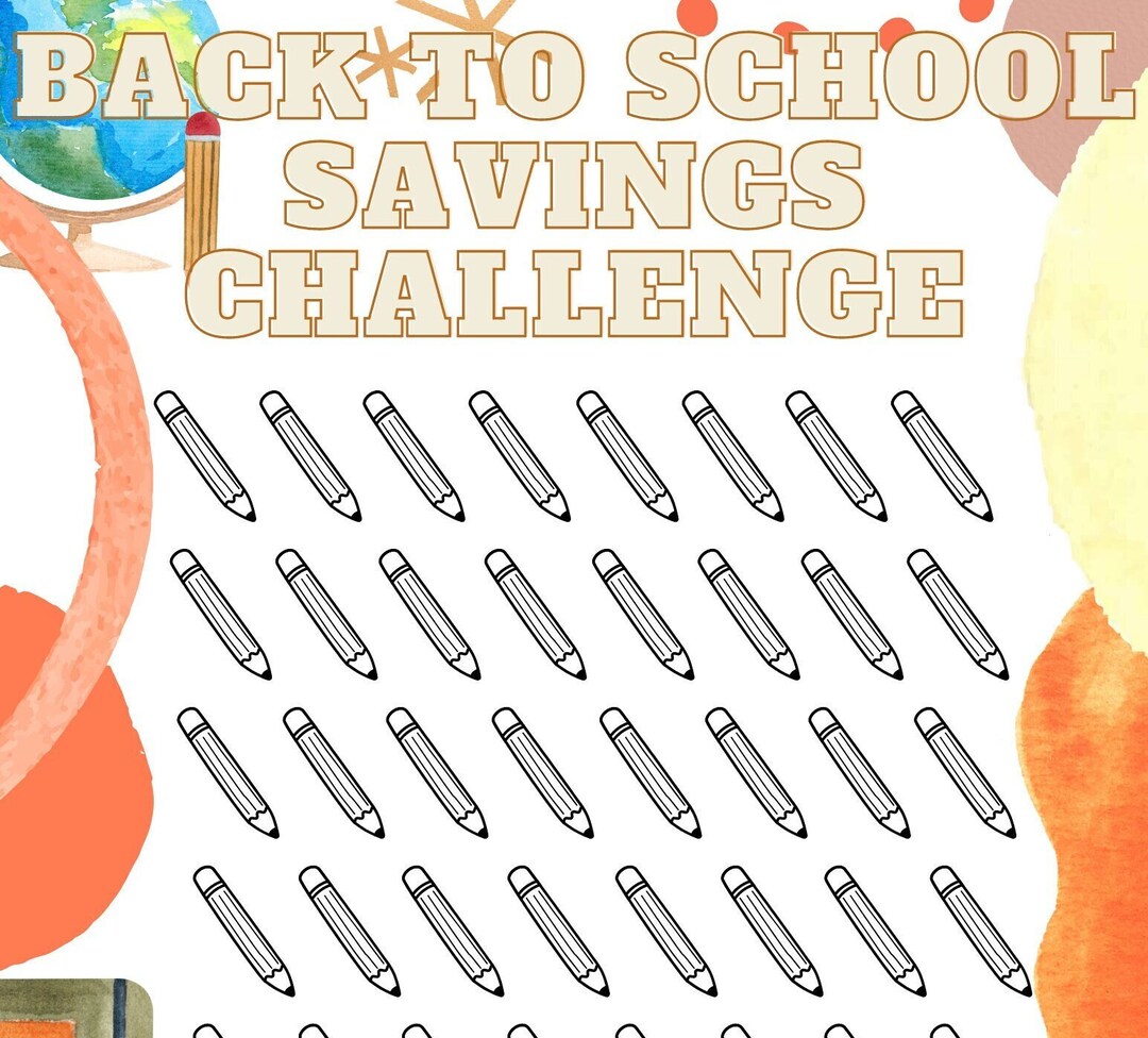 Back to School Savings Challenge Digital Download - Etsy