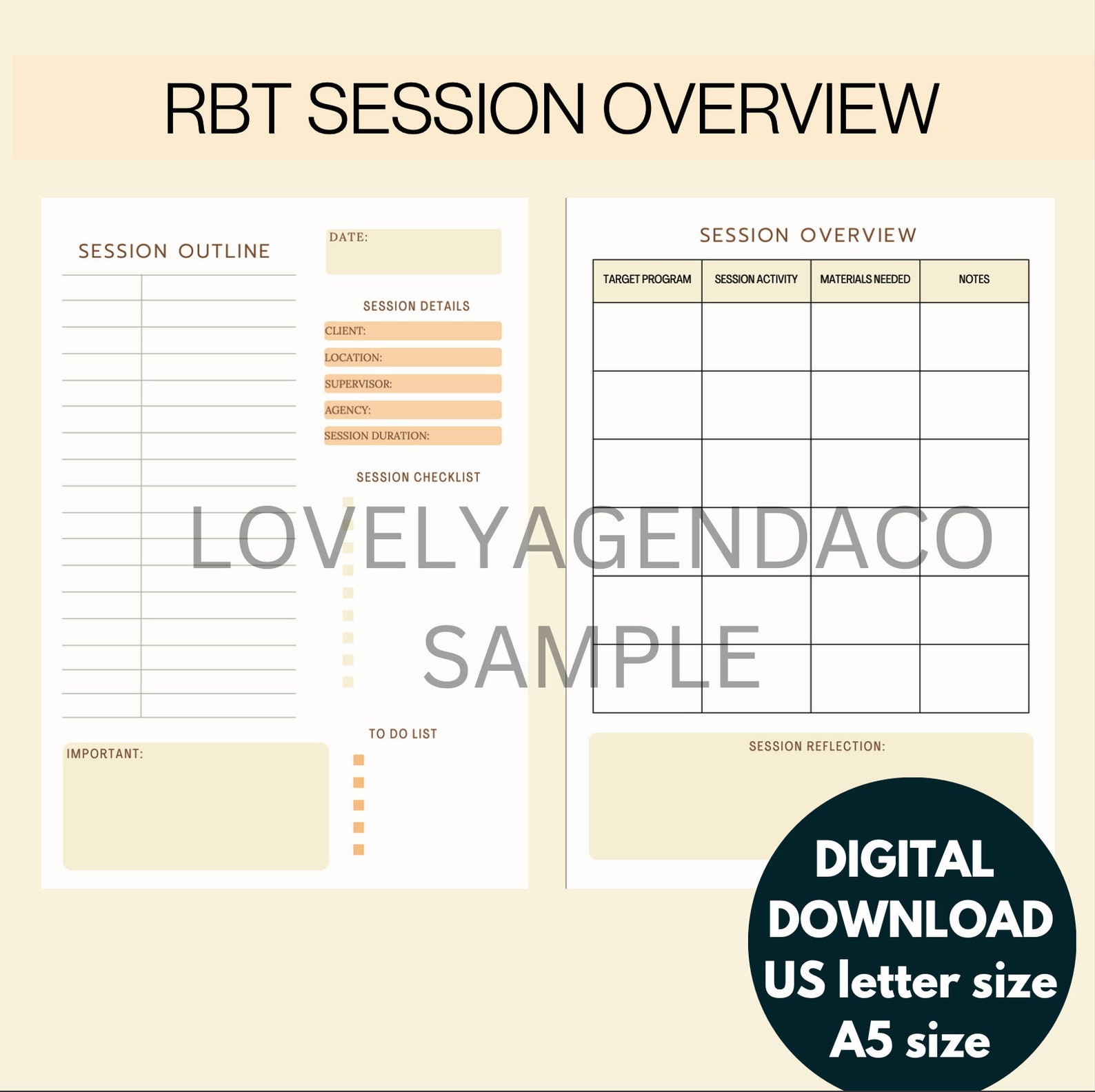 RBT Session Outline RBT Client Session Prep Behavior Technician ...