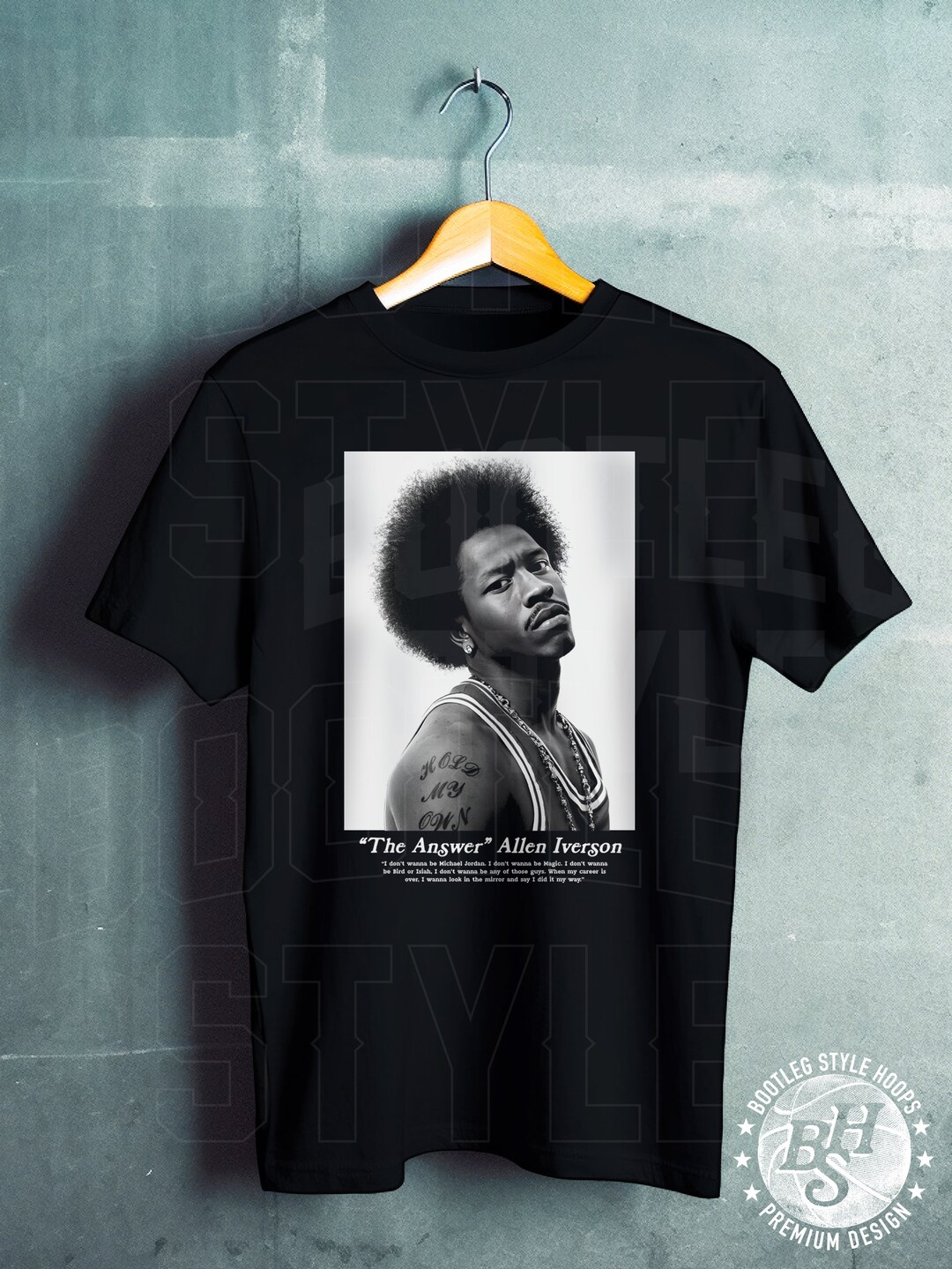 Allen Iverson Shirt the Answer Basketball Shirt for Men Women Classic 90s Graphic Tee Classic ...