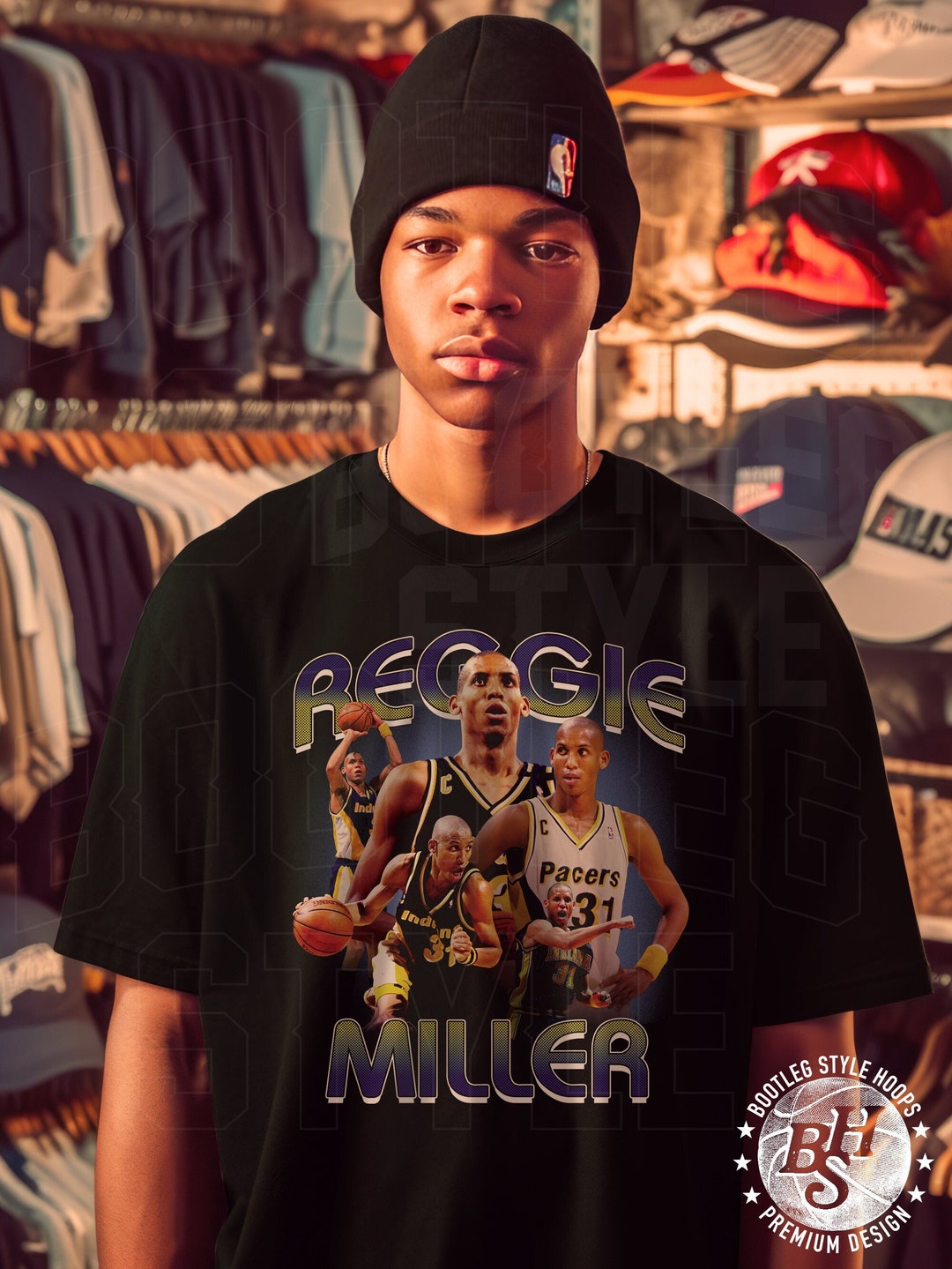 Reggie Miller 90s Bootleg Shirt Reggie Miller Vintage Basketball T ...