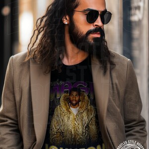 Magic Johnson Shirt for Men Women Vintage Basketball Shirt Bootleg T ...
