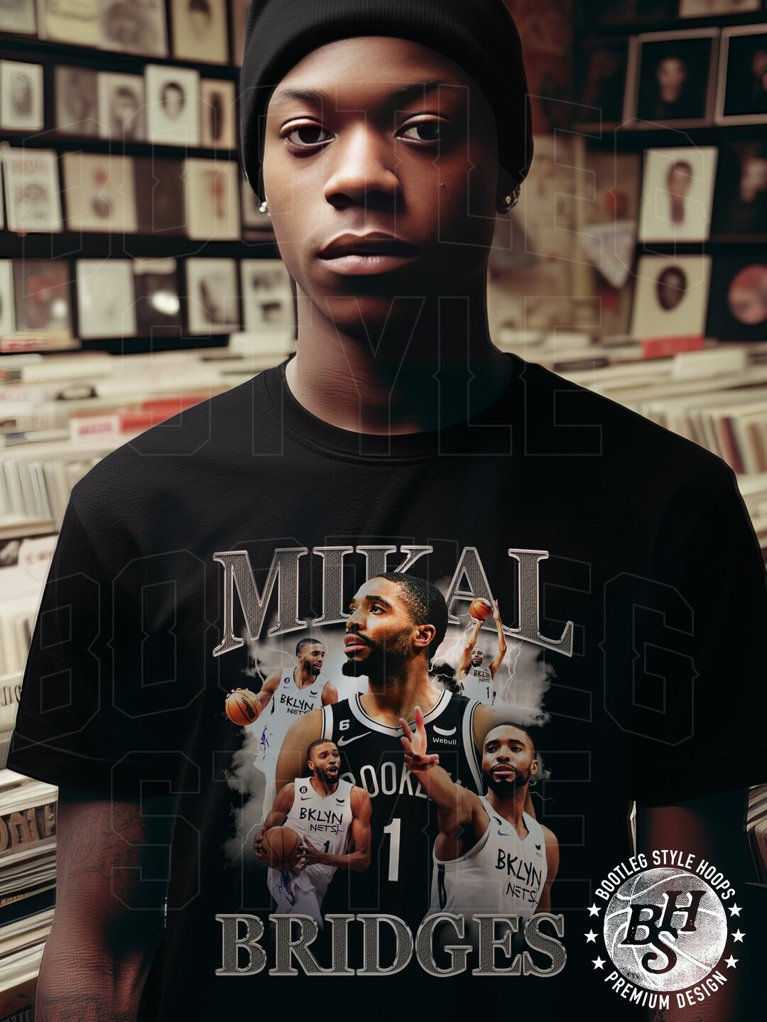 Mikal Bridges Shirt for Men Women Vintage Basketball Shirt Bootleg T ...