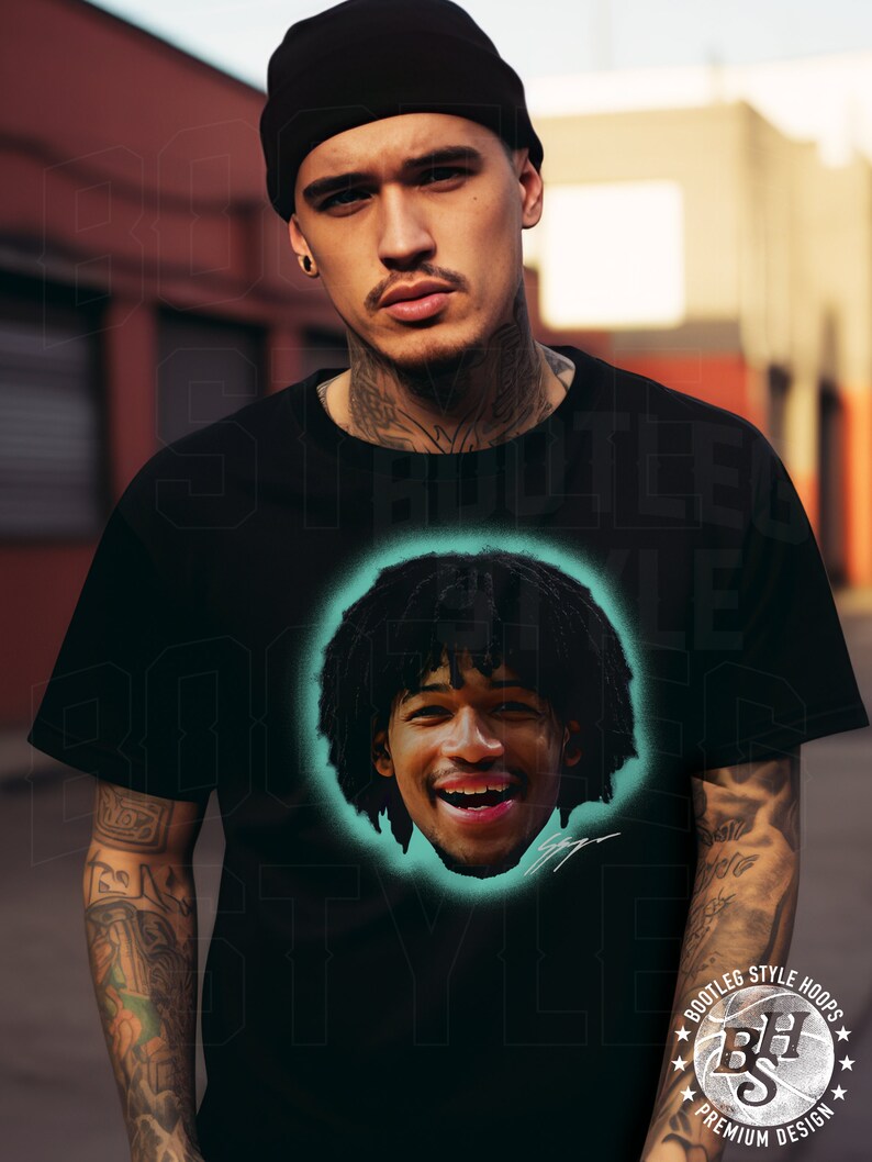 Shaedon Sharpe 90s Bootleg Style Big Head Rap Shirt for - Etsy