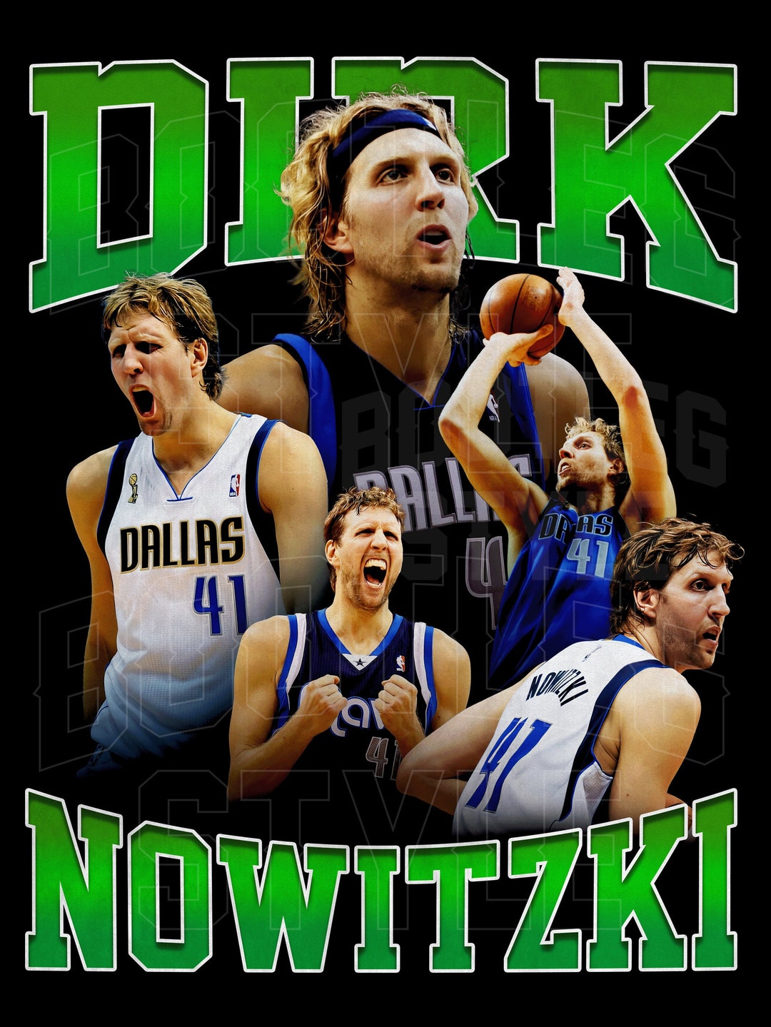Dirk Nowitzki 90s Bootleg Shirt Dirk Nowitzki Vintage - Etsy
