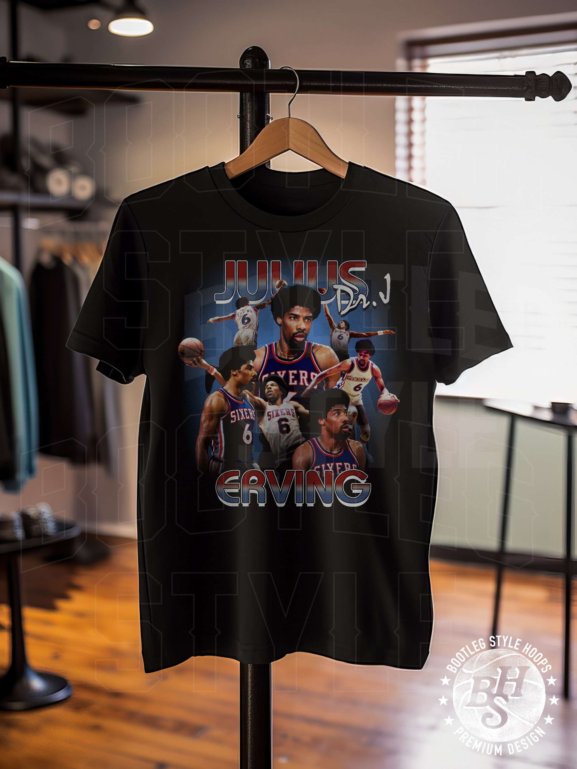 Dr. J Shirt for Men Women Vintage Basketball Shirt Bootleg - Etsy